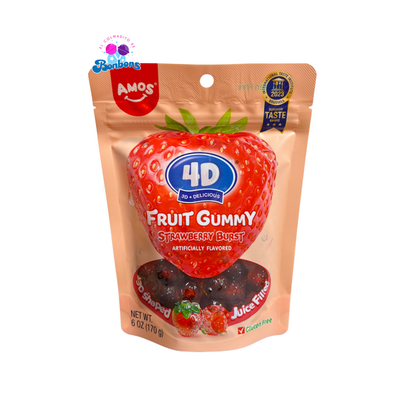 4D FRUIT GUMMY STRAWBERRY BURST – EL COLMADITO DE BONBONS