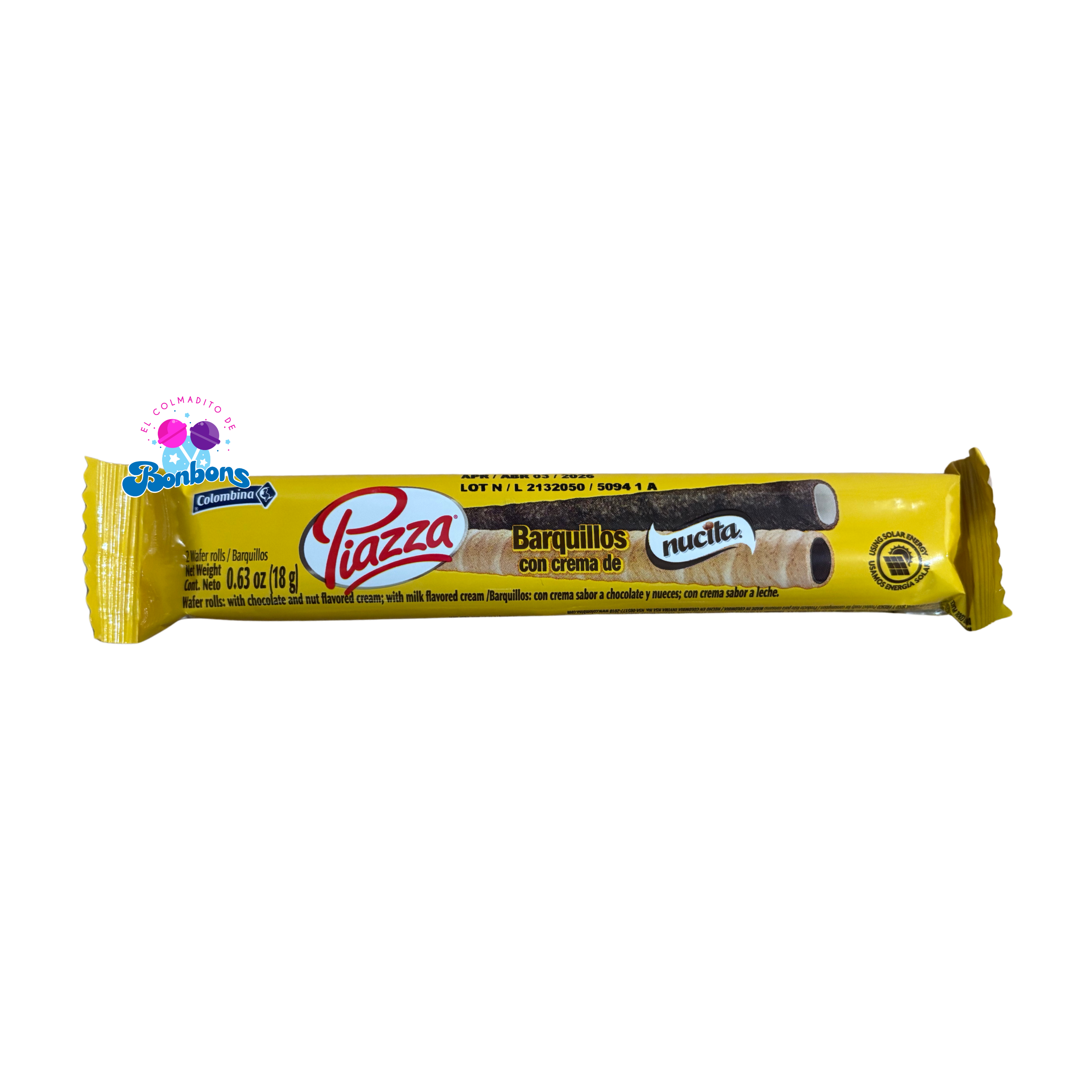 PIAZZA BARQUILLOS CON CREMA DE NUCITA – EL COLMADITO DE BONBONS