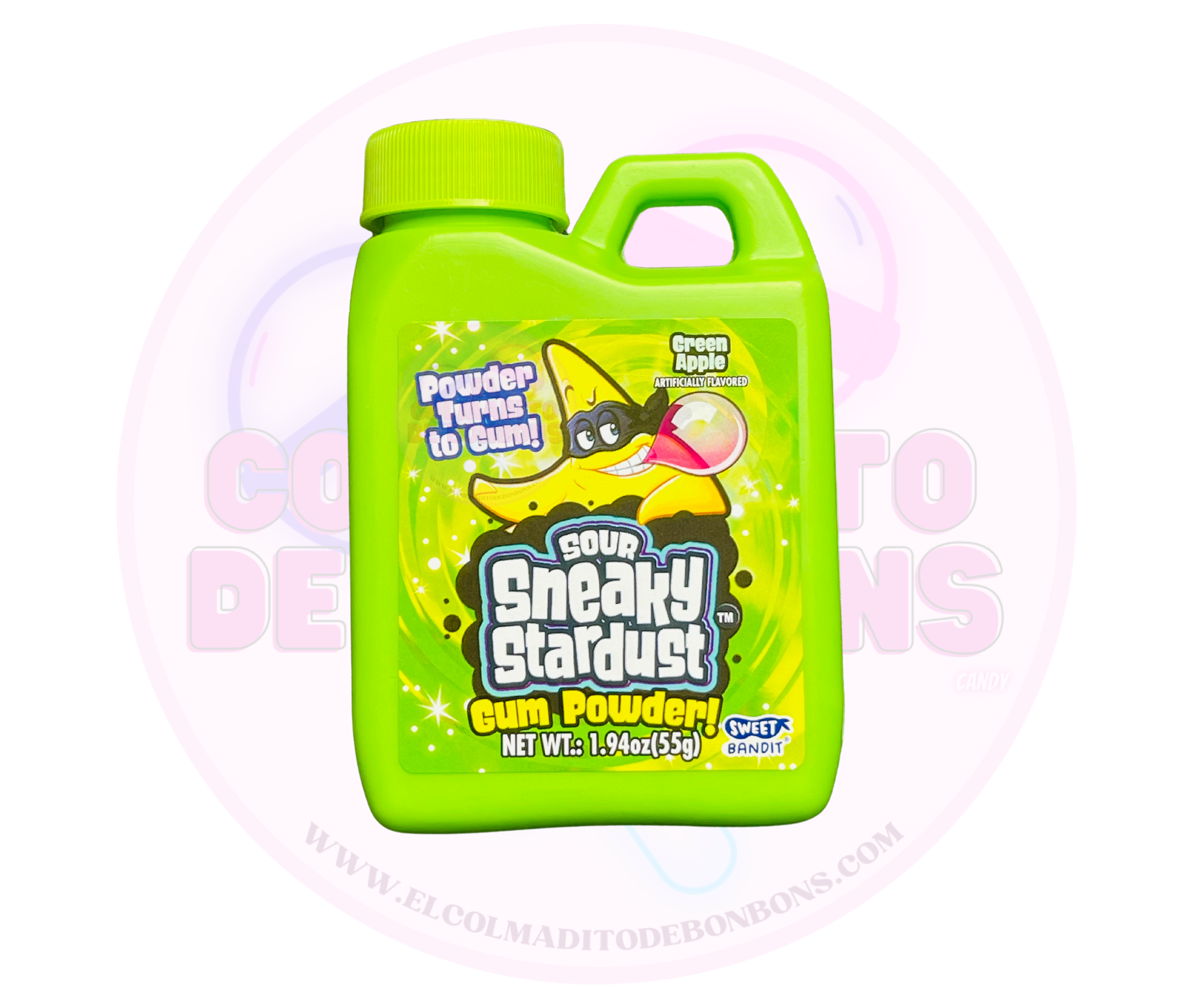 GUM POWDER SNEAKY STARDUST SOUR GREEN APPLE – EL COLMADITO DE BONBONS