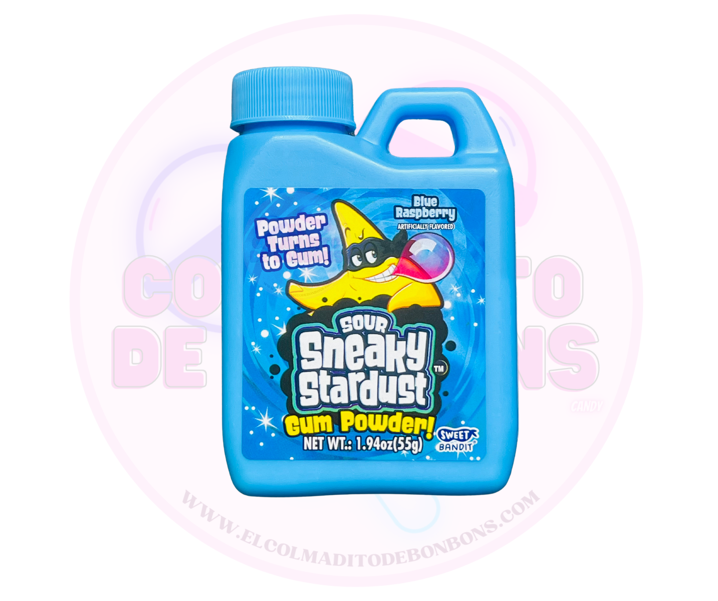 GUM POWDER SNEAKY STARDUST SOUR BLUE RASPBERRY – EL COLMADITO DE BONBONS
